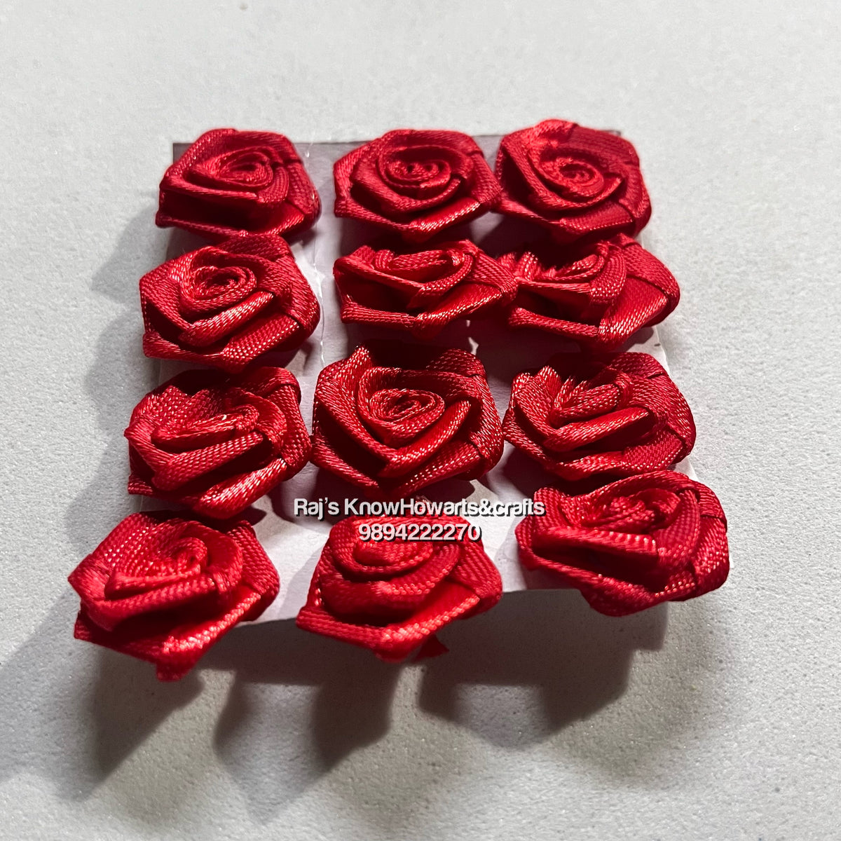 Red Satin Flower - SFL25 – KnowHowArtCraft
