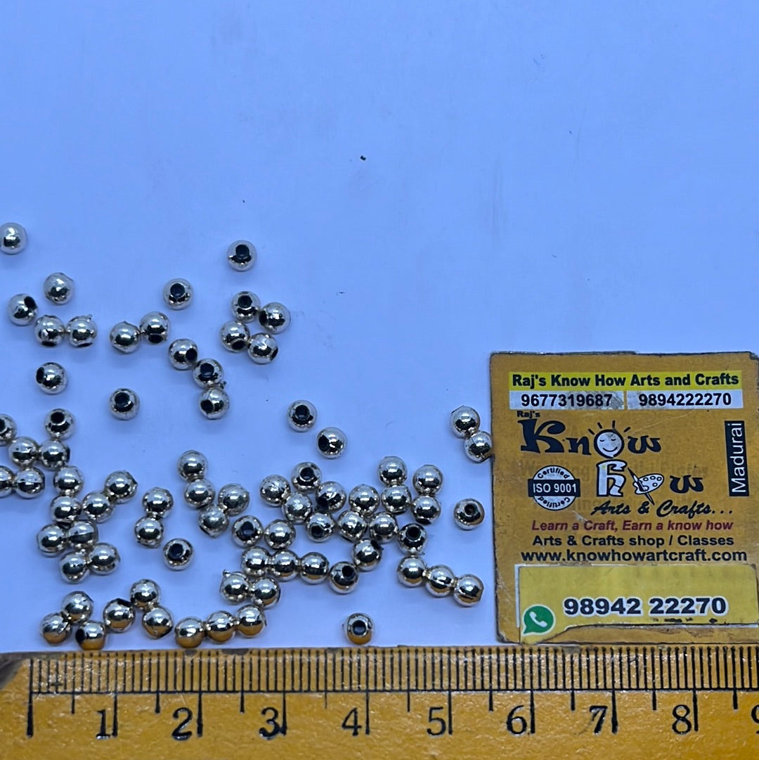 4mm silver iron metal spacer beads for jewelry making – KnowHowArtCraft