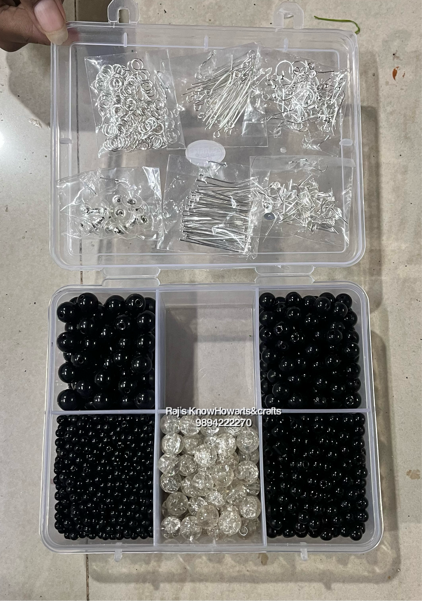 Black and white beads kit – KnowHowArtCraft