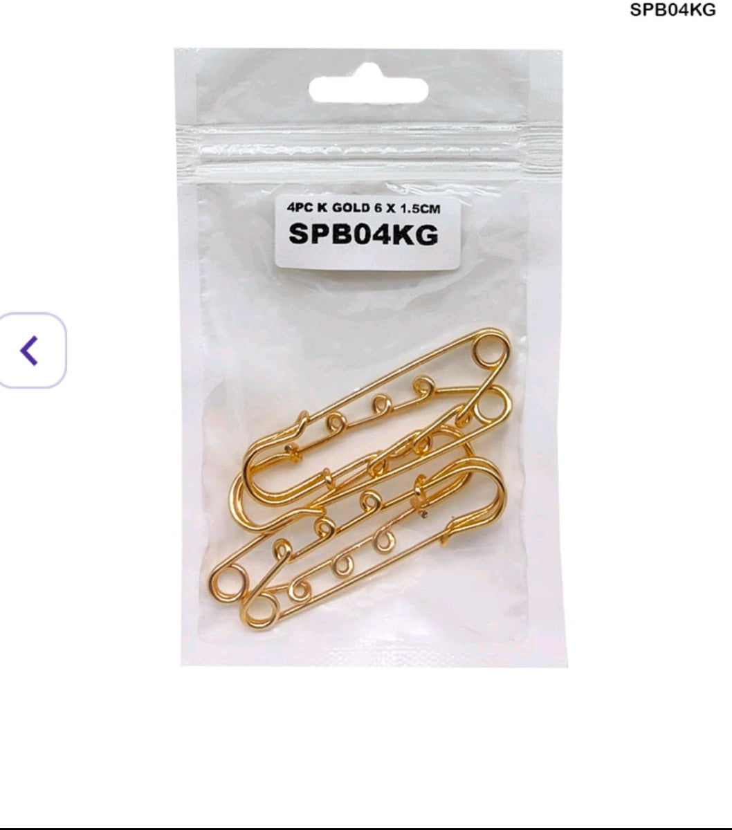 Gold design Safety Pins pcs pack – KnowHowArtCraft