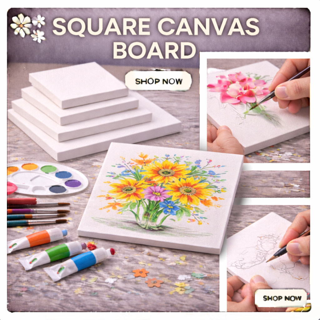 SQUARE CANVAS BOARD – KnowHowArtCraft