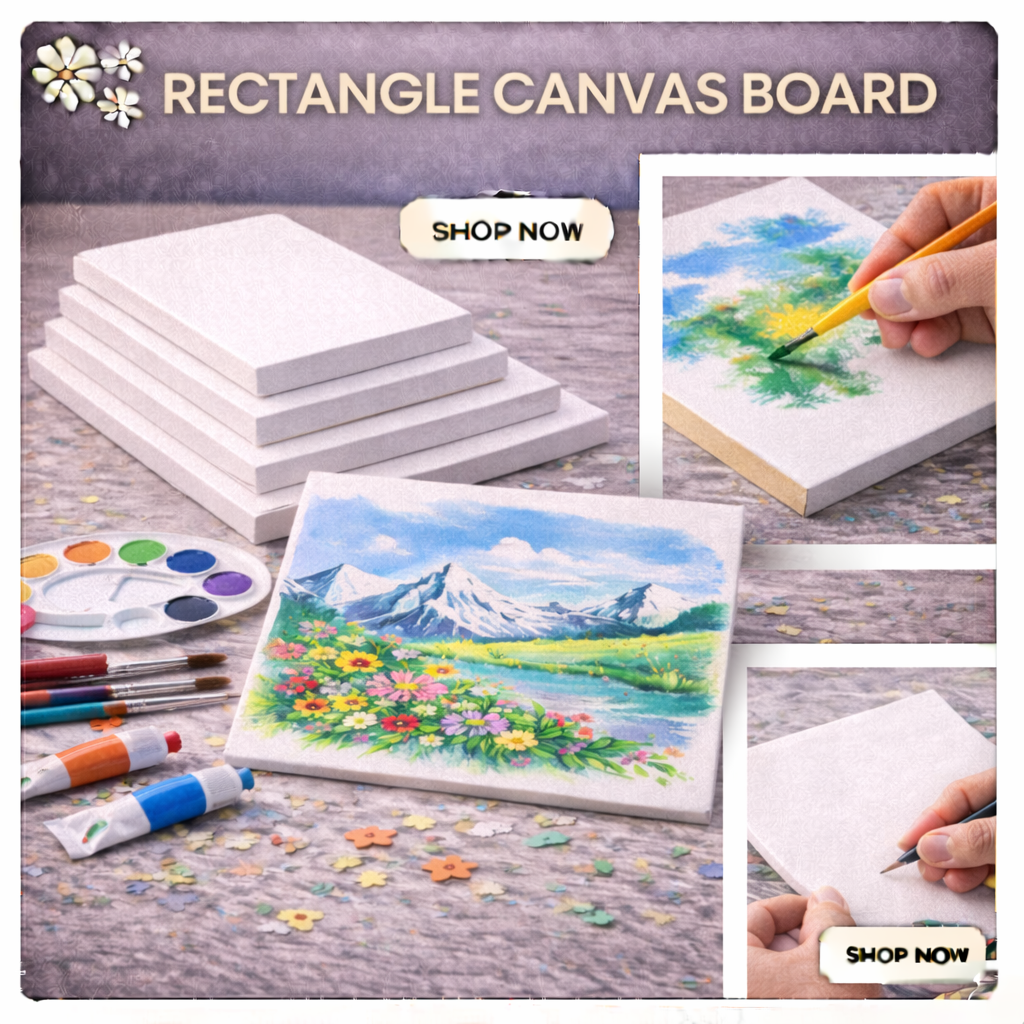 RECTANGLE CANVAS BOARD – KnowHowArtCraft