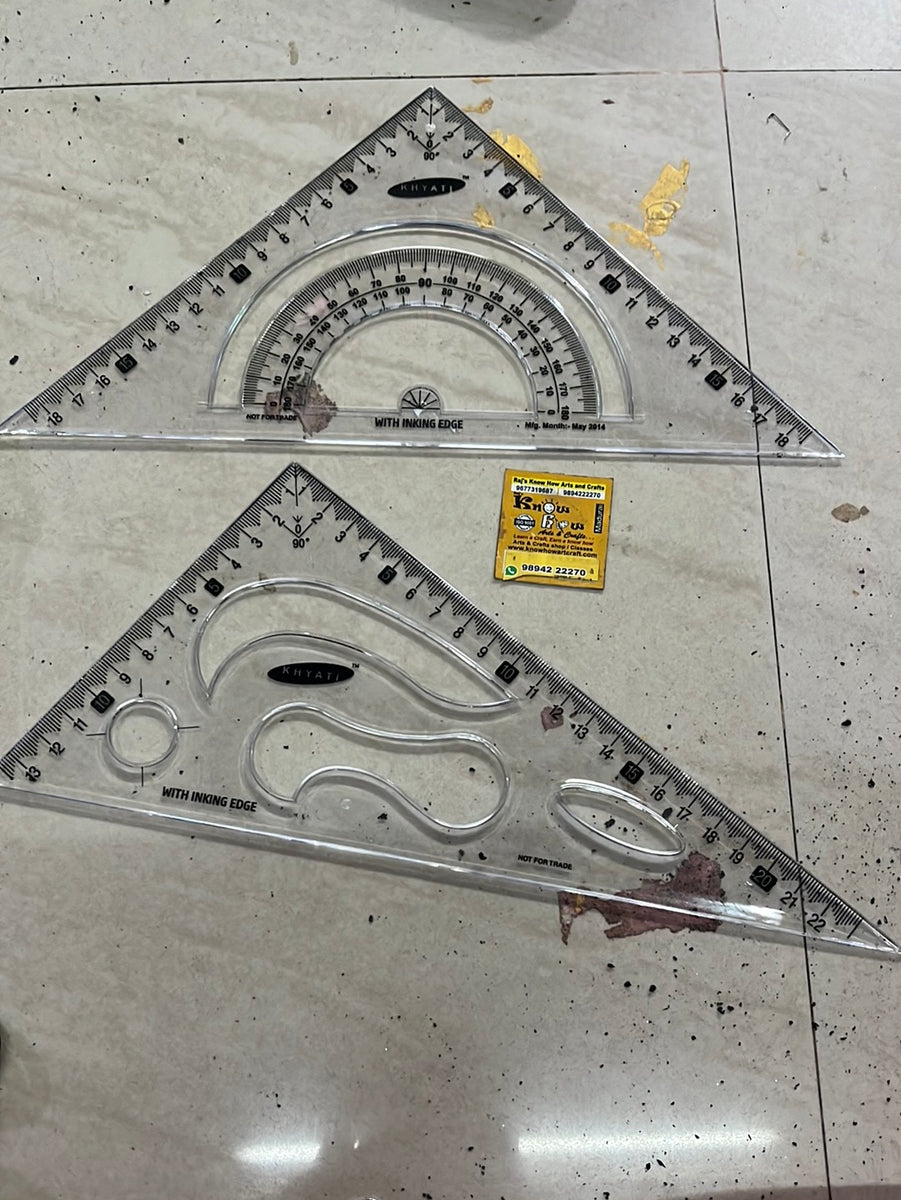 Prime set square with inking edge – KnowHowArtCraft