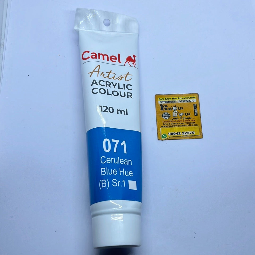 Cerulean blue hue -120ml Camlin Artist range acrylic colours-890142501 ...