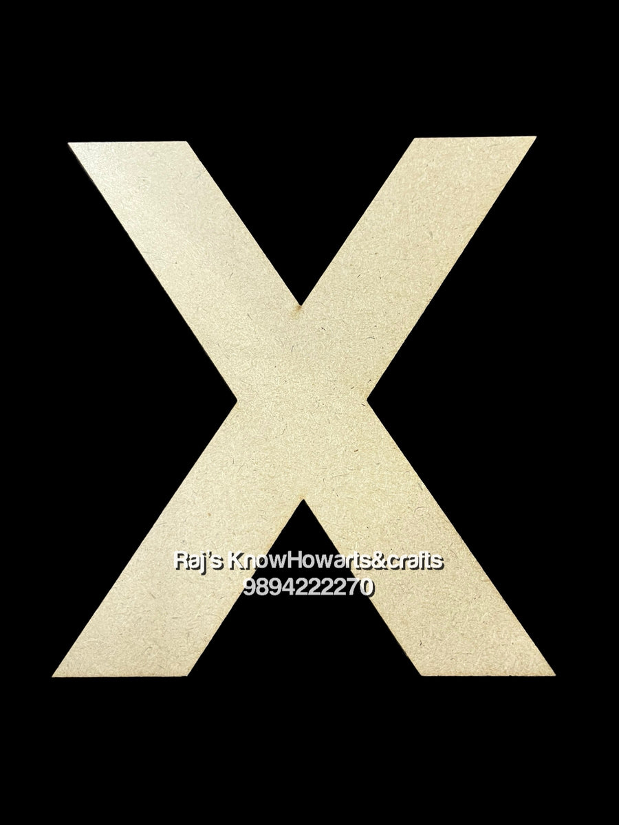 X-6 inch plain cutout alphabet – KnowHowArtCraft