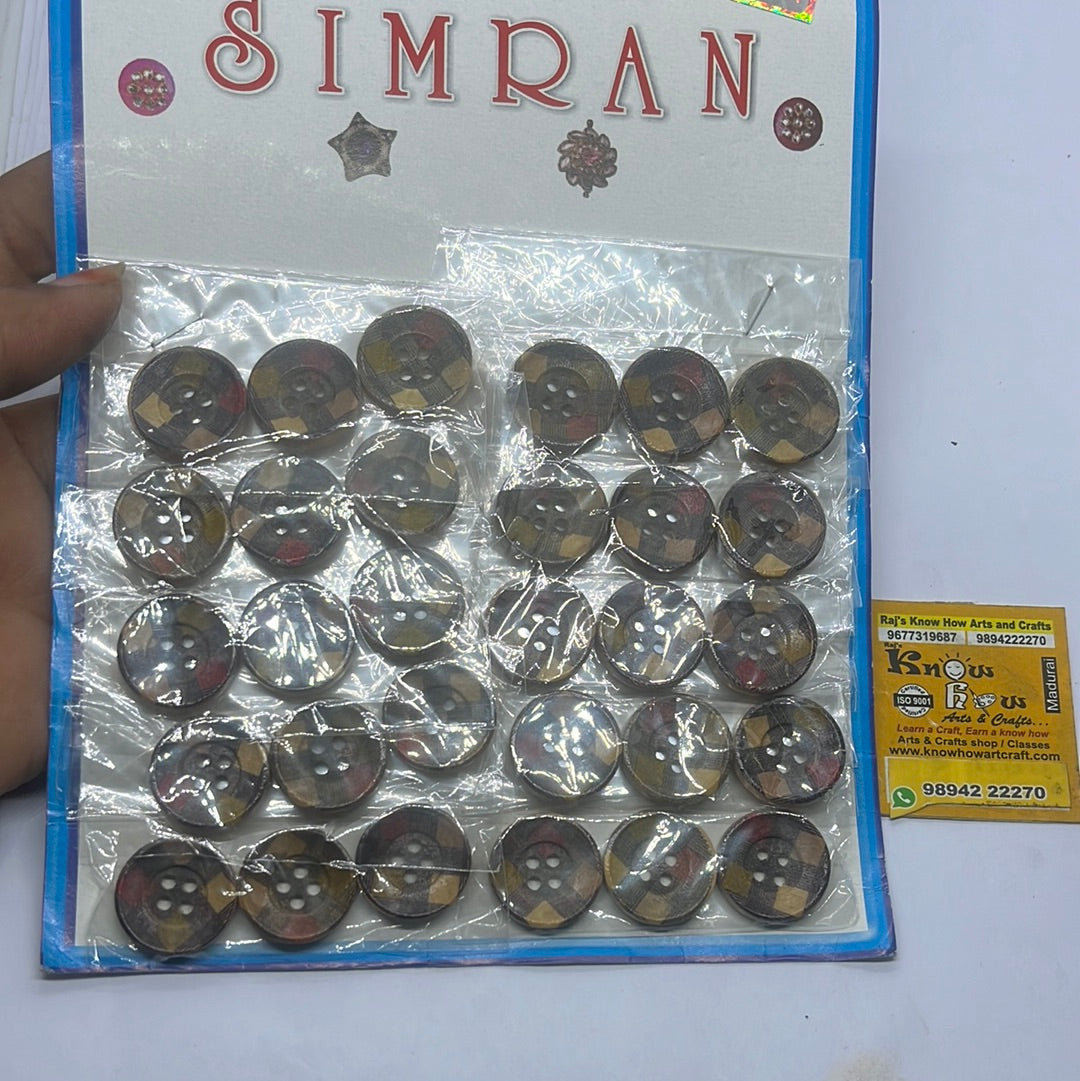 Fancy plastic button set – KnowHowArtCraft