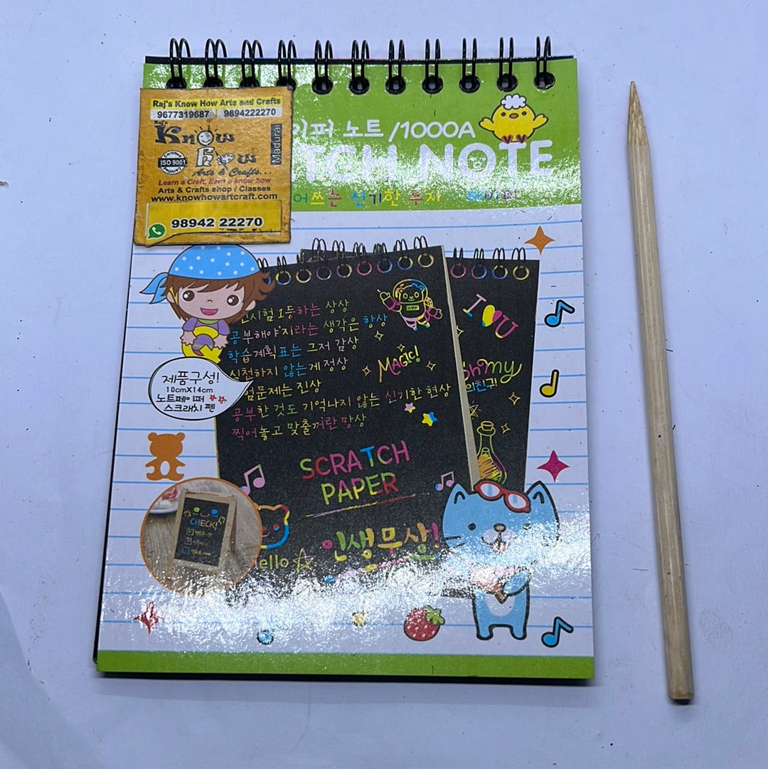 Scratch paper note a6 size – KnowHowArtCraft