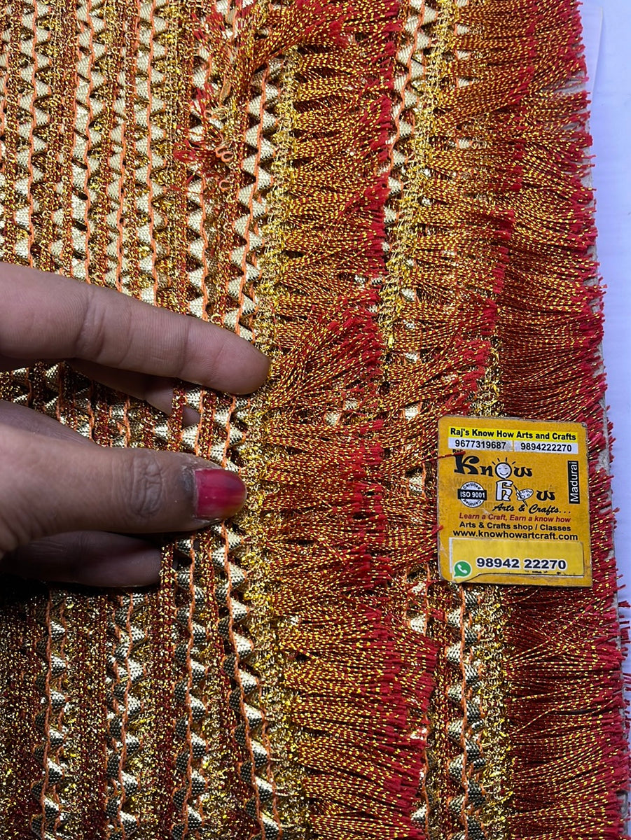 Bright brown golden punch lace - 1 meter – KnowHowArtCraft