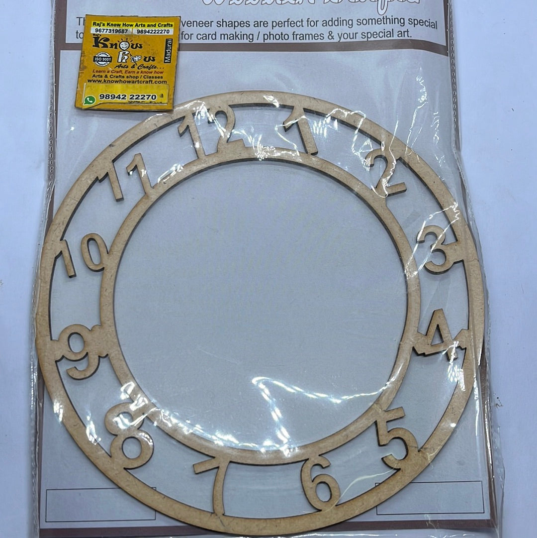 Wooden Mdf clock number 6 inch – KnowHowArtCraft