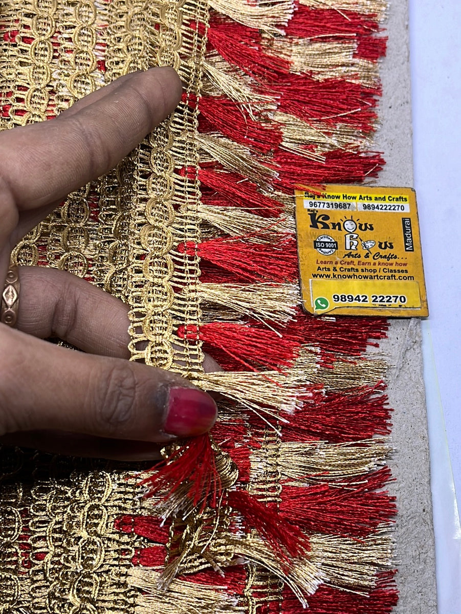 Bright brown golden punch lace - 1meter – KnowHowArtCraft