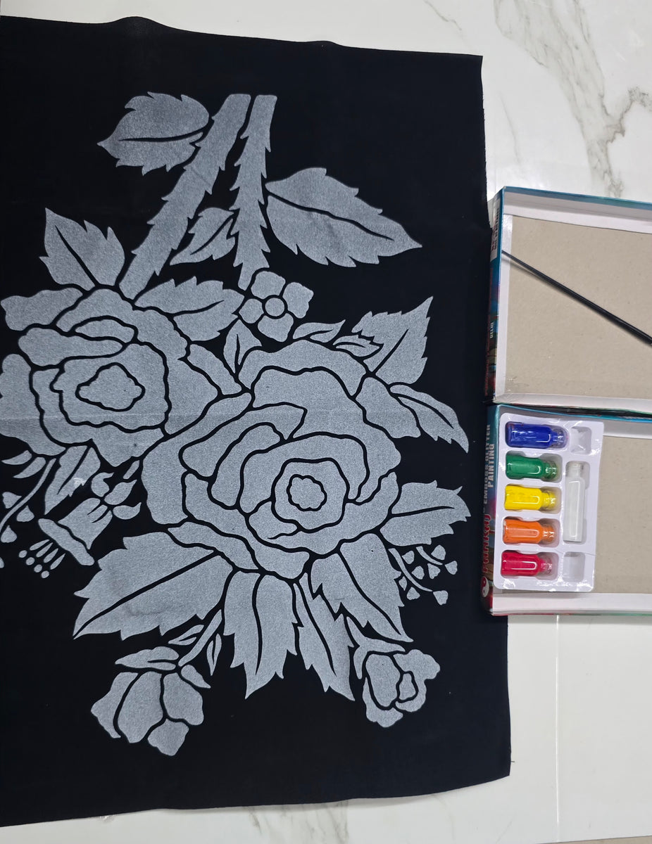 Pankaj Emboss glitter assorted design painting kit set of 4 ...