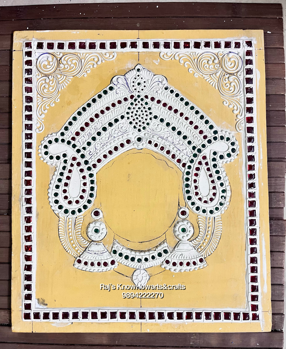 Calcutta Durga Face Semi finished muck board 10 x 12 -1 board ...