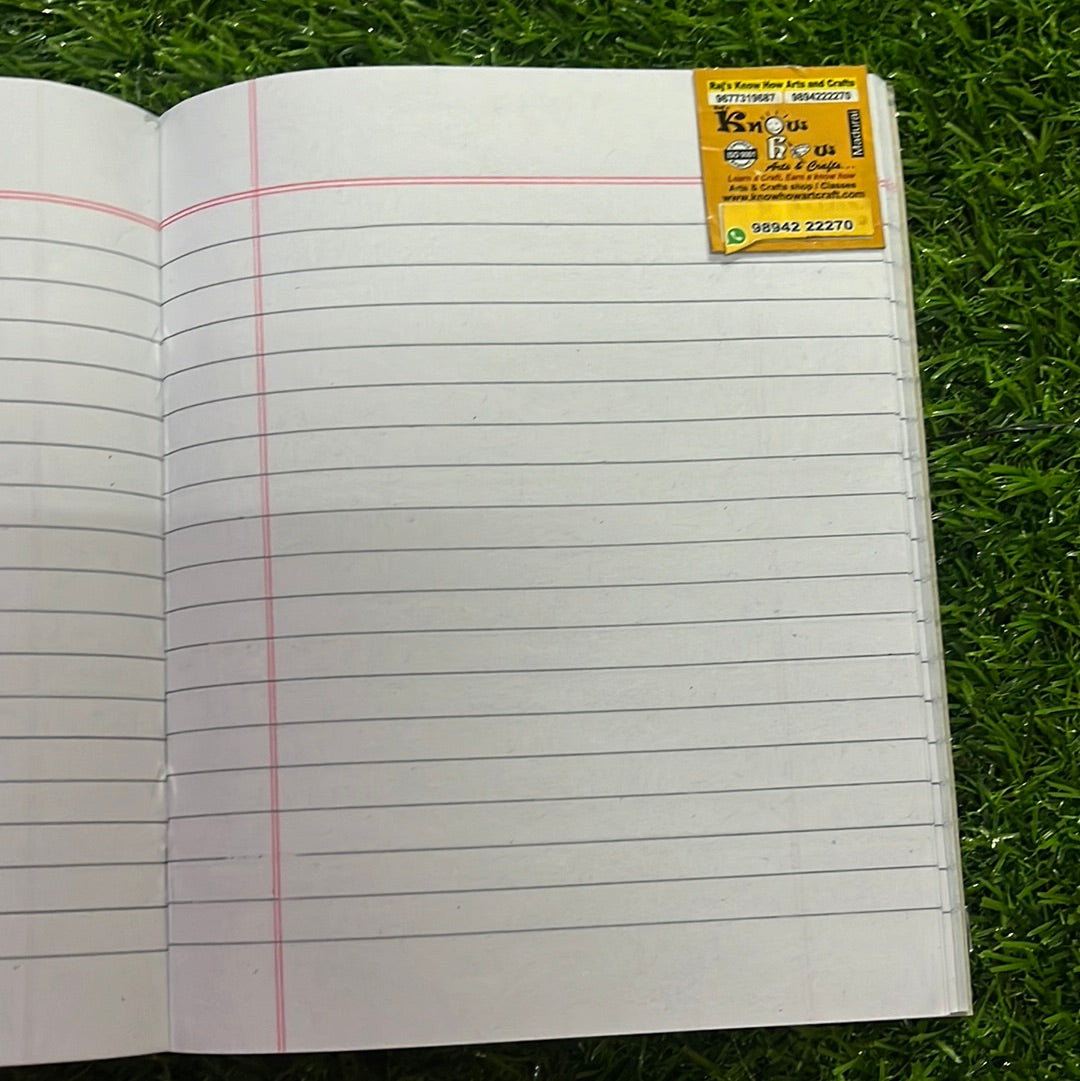 77.25X63.25 short exercise note book - ruled – KnowHowArtCraft