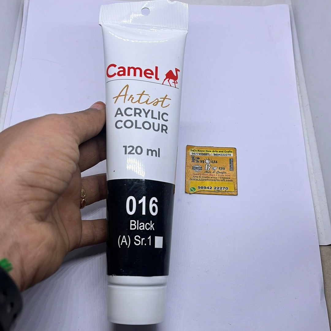 Black -120ml Camlin Artist range acrylic colours-8901425017883 ...