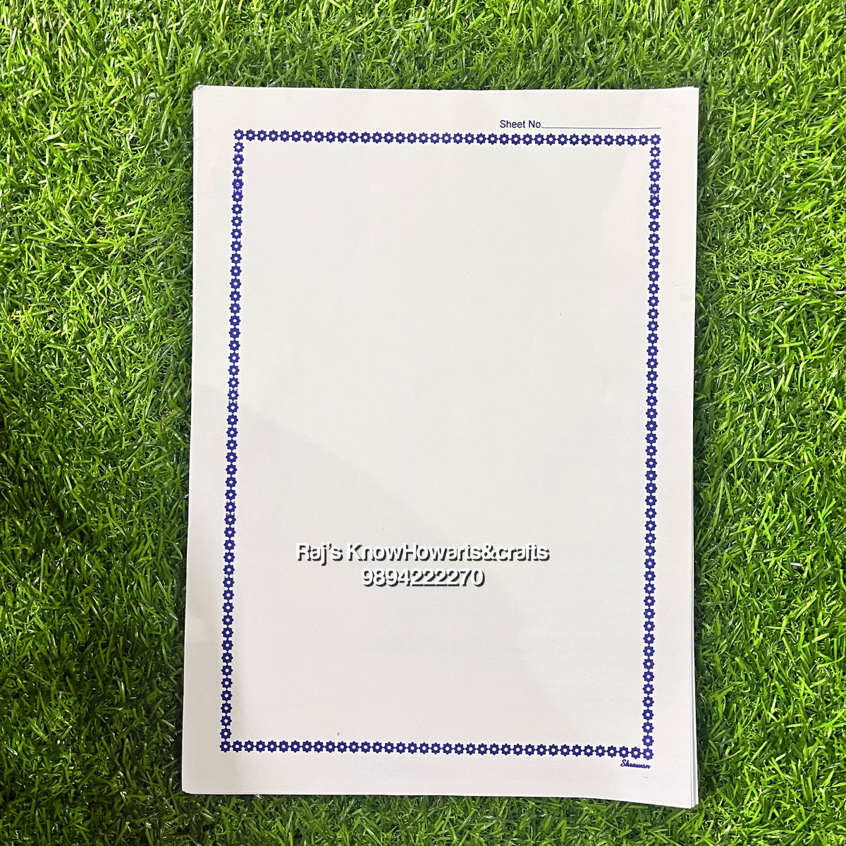 Bordered A4 writing sheets - 25 sheets – KnowHowArtCraft