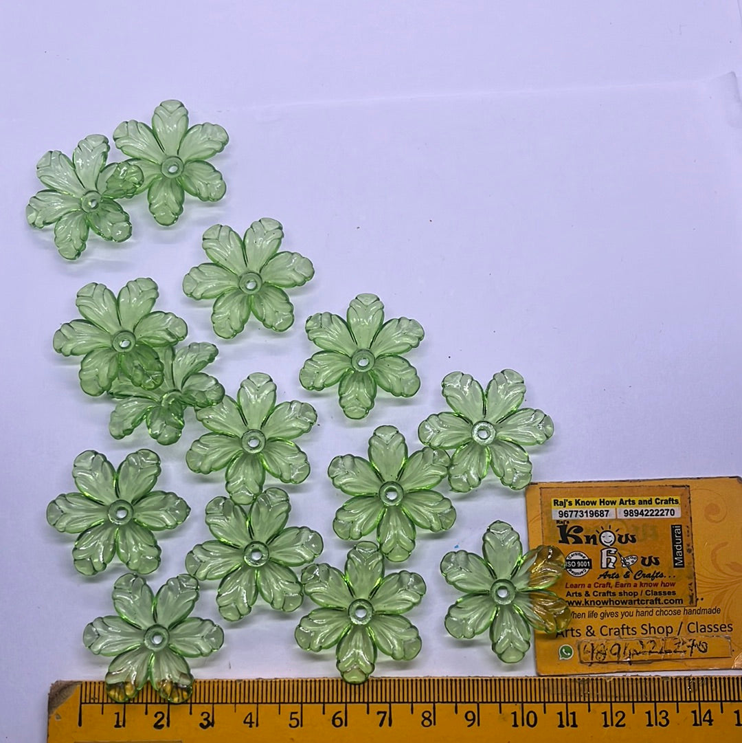 Acrylic crystal flower beads 100 g – KnowHowArtCraft