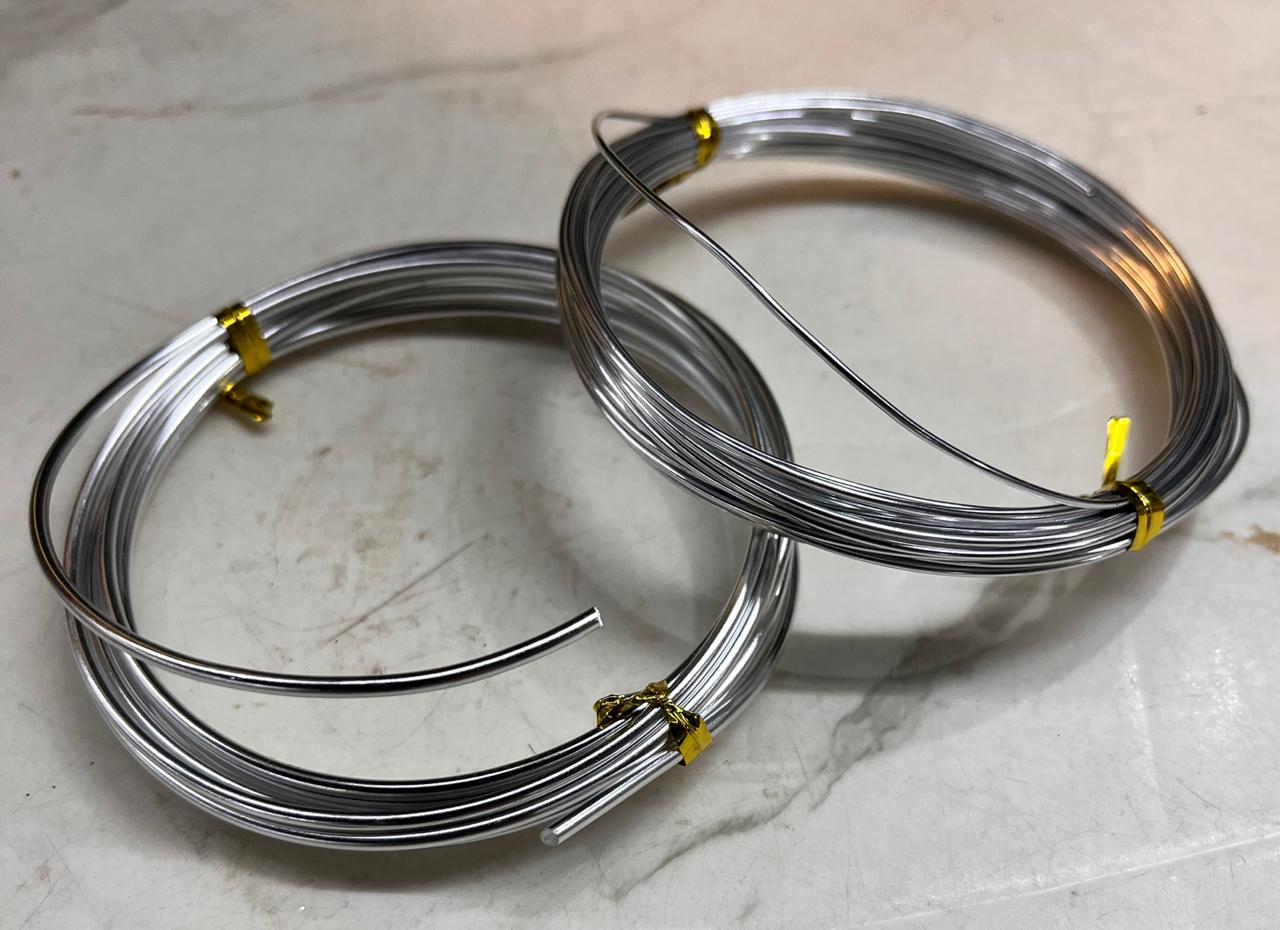 Silver Aluminium String Wire 1 Meter - SWI 1 piece – KnowHowArtCraft