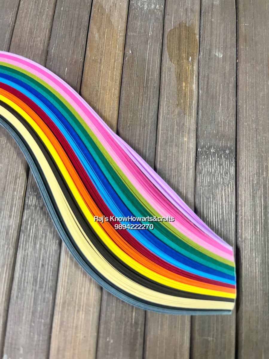 Quilling paper half inch multicolor - 1 pack – KnowHowArtCraft