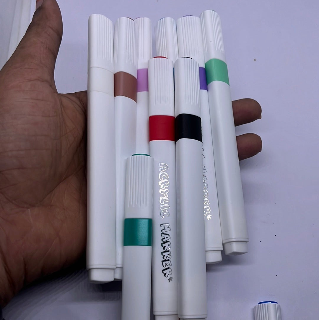 12 colors Acrylic marker - ACM12 – KnowHowArtCraft
