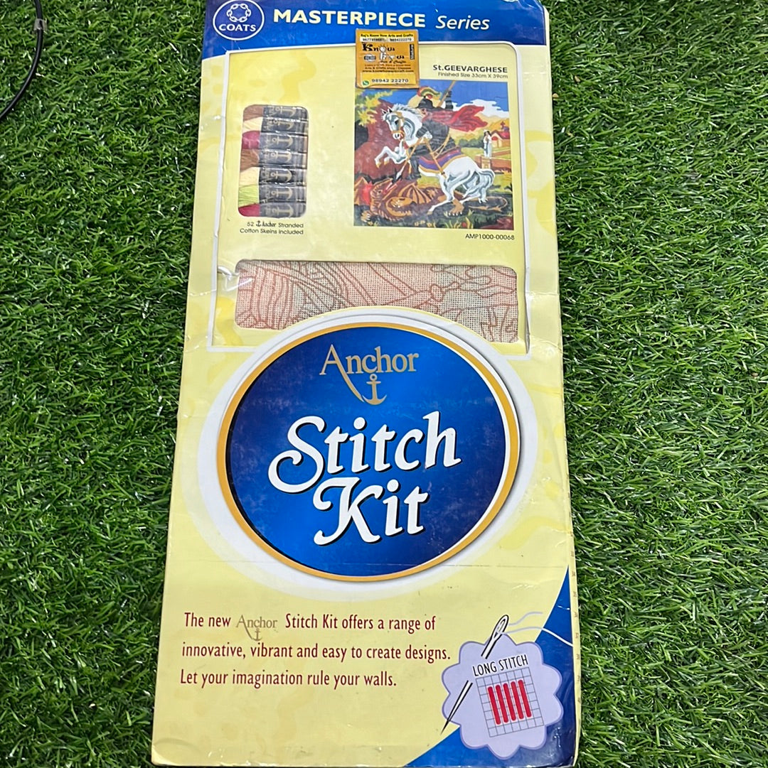 Anchor stitch embroidery kit st.Geevarghese finished size 33cm x 39cm ...