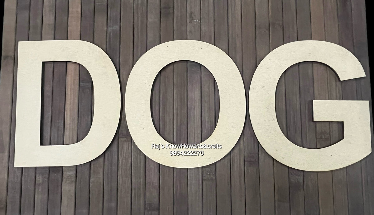 D-6 inch plain cutout alphabet – KnowHowArtCraft