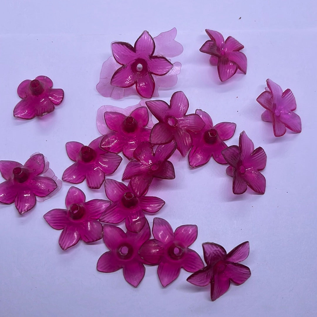 Acrylic crystal flower beads 100 g – KnowHowArtCraft