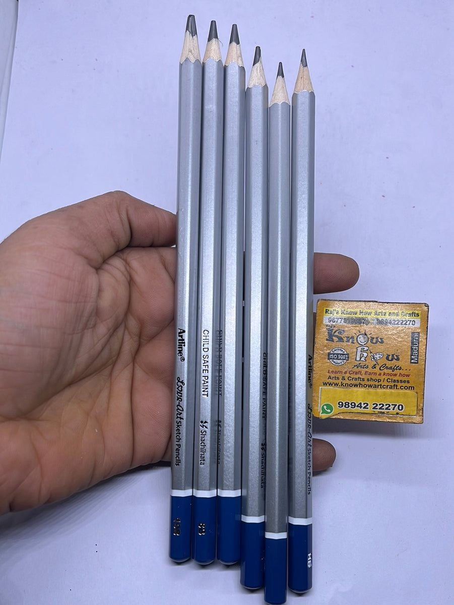 Artline 6 sketch pencils - HB,2B,4B,6B,8B,10B – KnowHowArtCraft