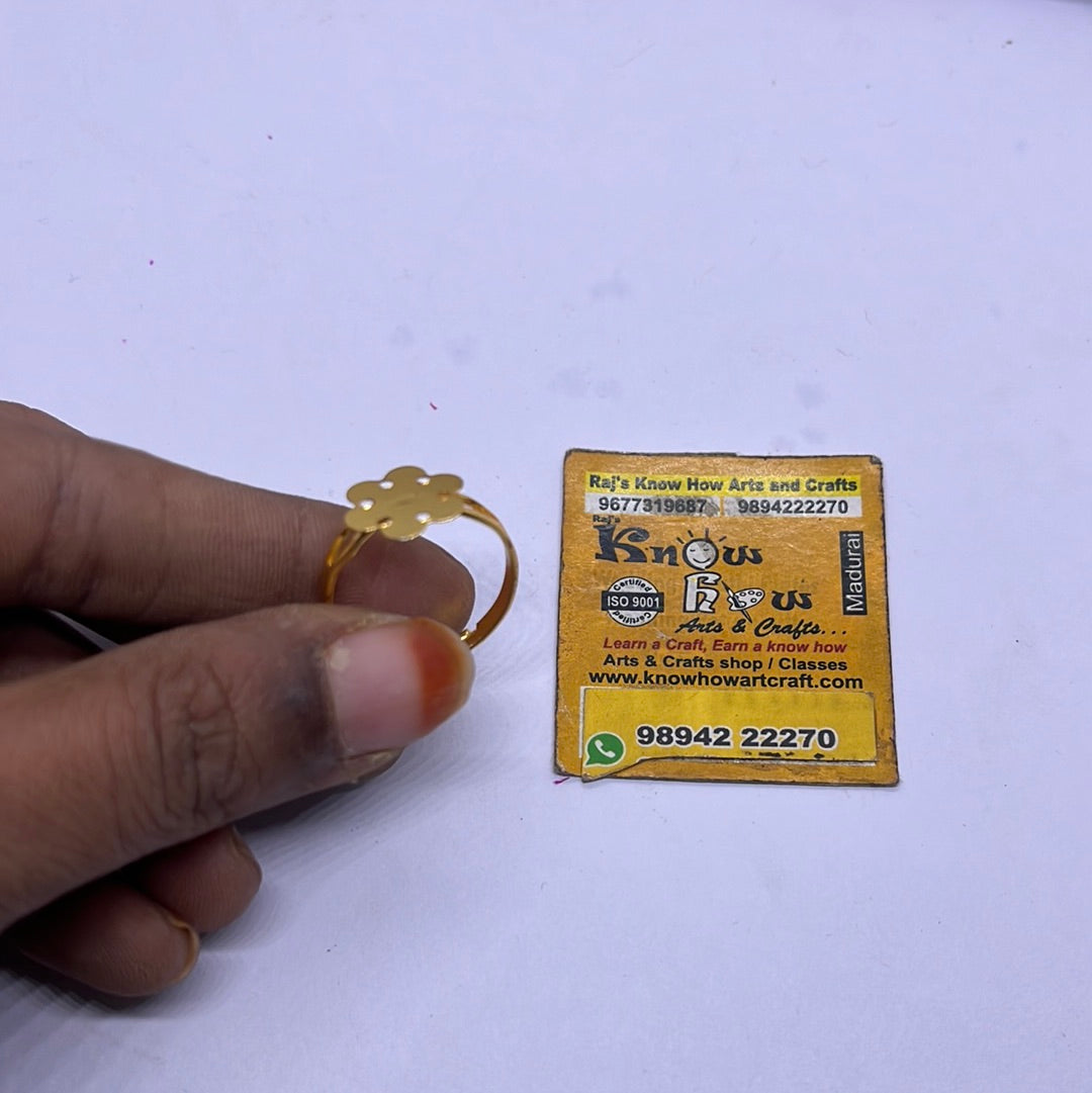 Gold Finger ring base 5pc in a pack – KnowHowArtCraft