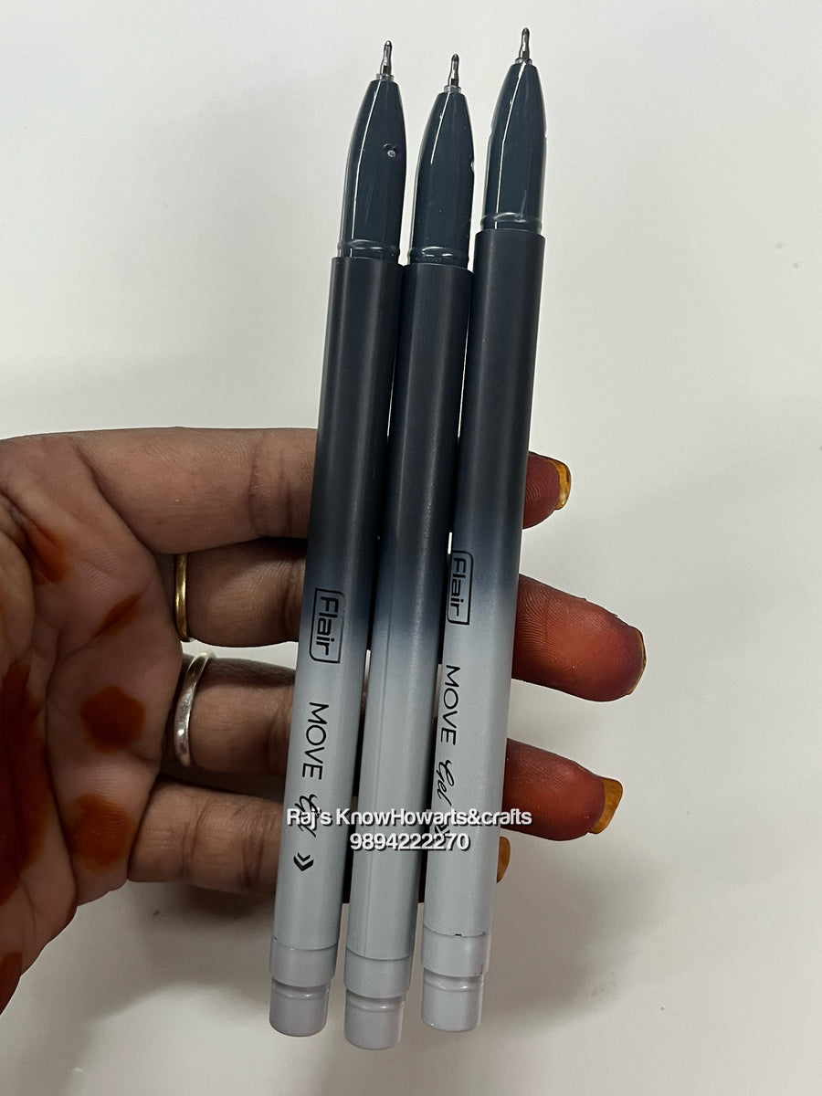 FLAIR MOVE GEL BLACK Pen - 5 pc – KnowHowArtCraft