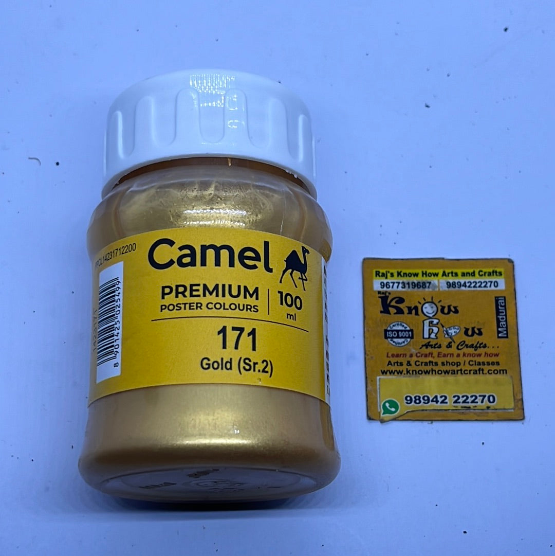 Camel premium poster colours gold 100 ml – KnowHowArtCraft
