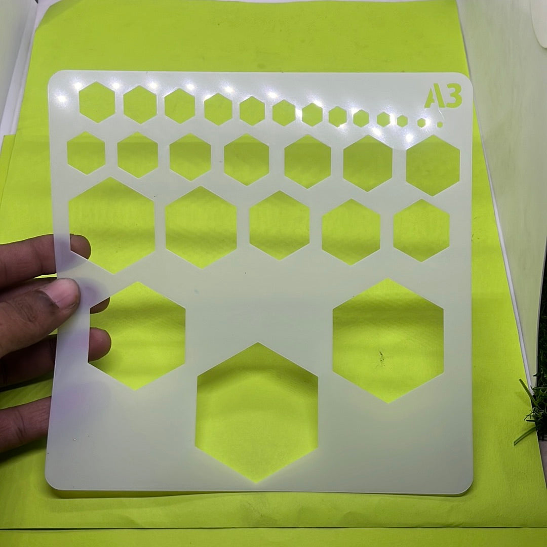 Hexagon Jewelry shape template stencil – KnowHowArtCraft