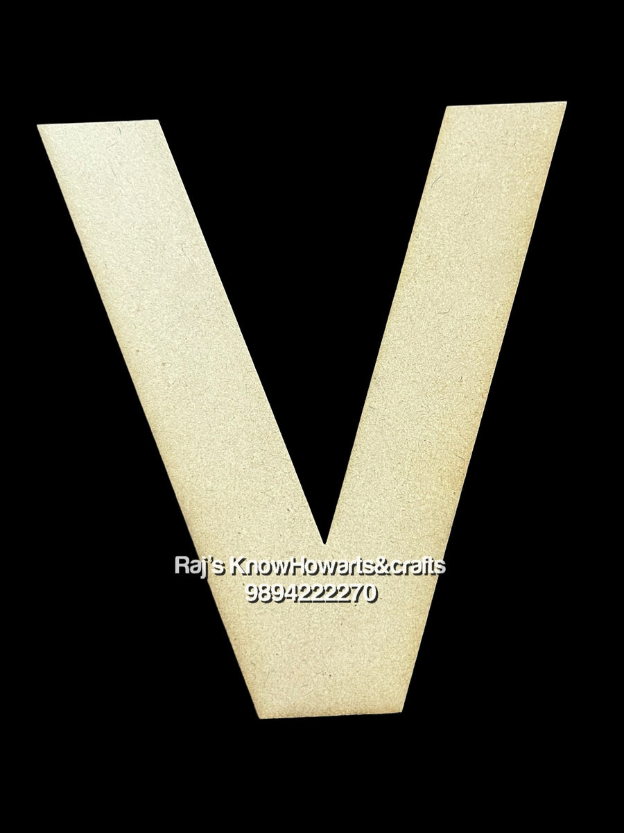 V-6 inch plain cutout alphabet – KnowHowArtCraft