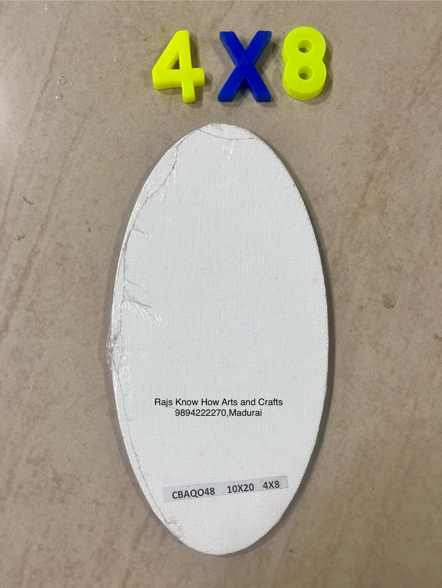 Oval canvas board 4x8 – KnowHowArtCraft