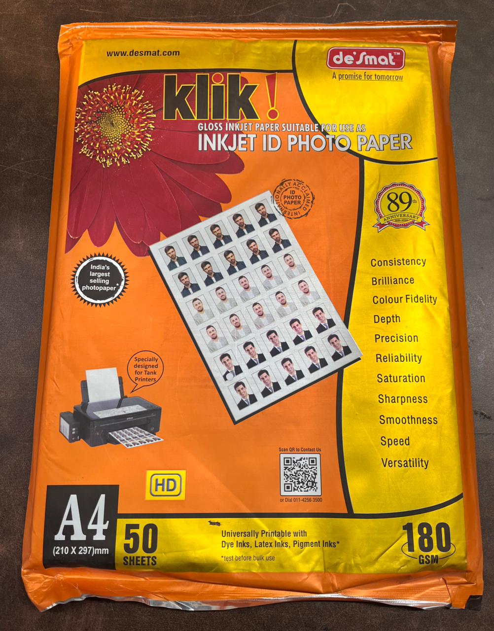 A4 Klik Gloss Inkjet Paper Suitable For use As Inkjet ID Photo Paper 1 ...
