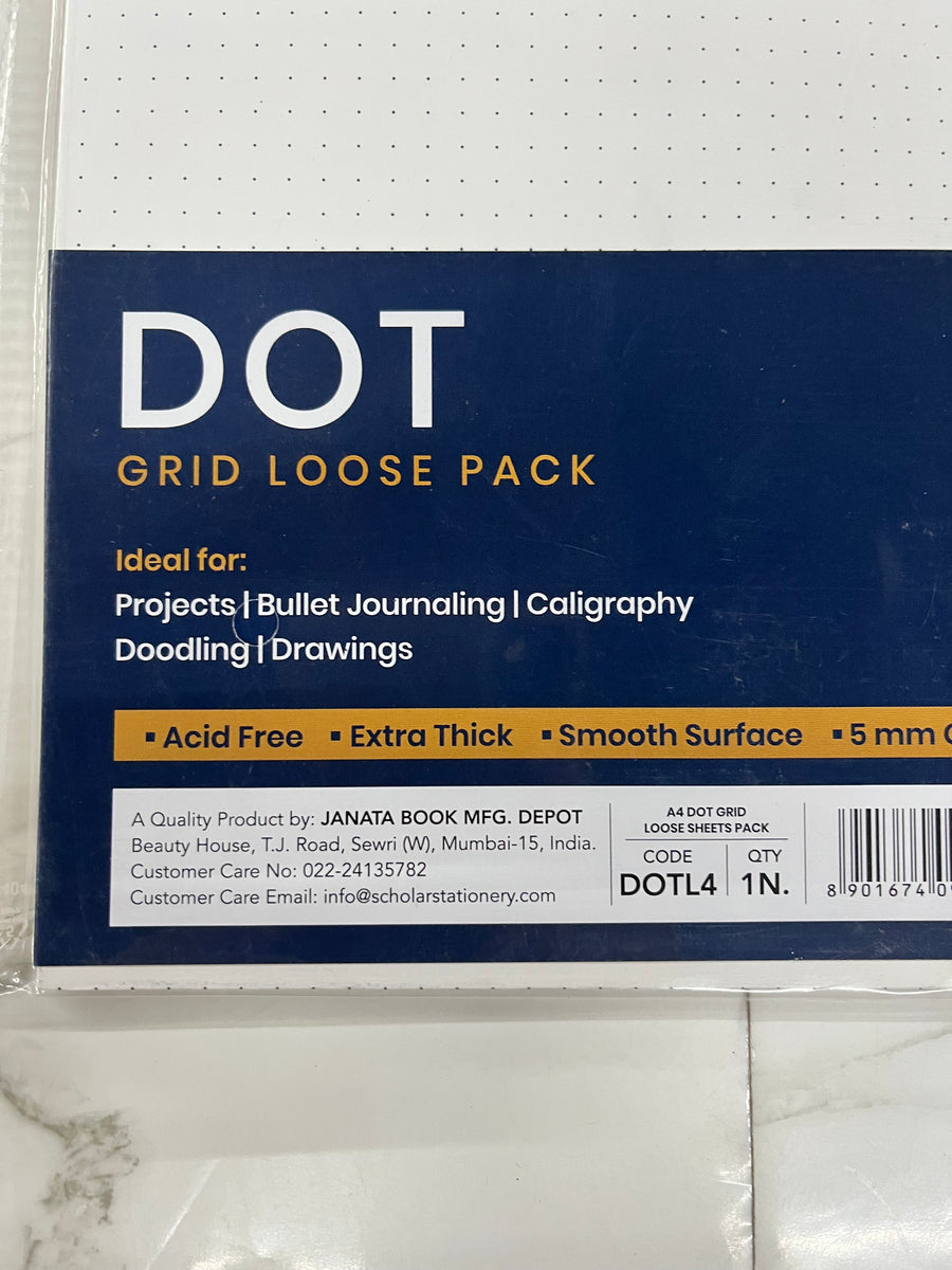 Scholar A4 DOT grid loose pack-25 sheets 100gsm – KnowHowArtCraft