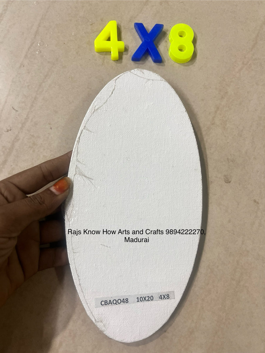 Oval canvas board 4x8 – KnowHowArtCraft