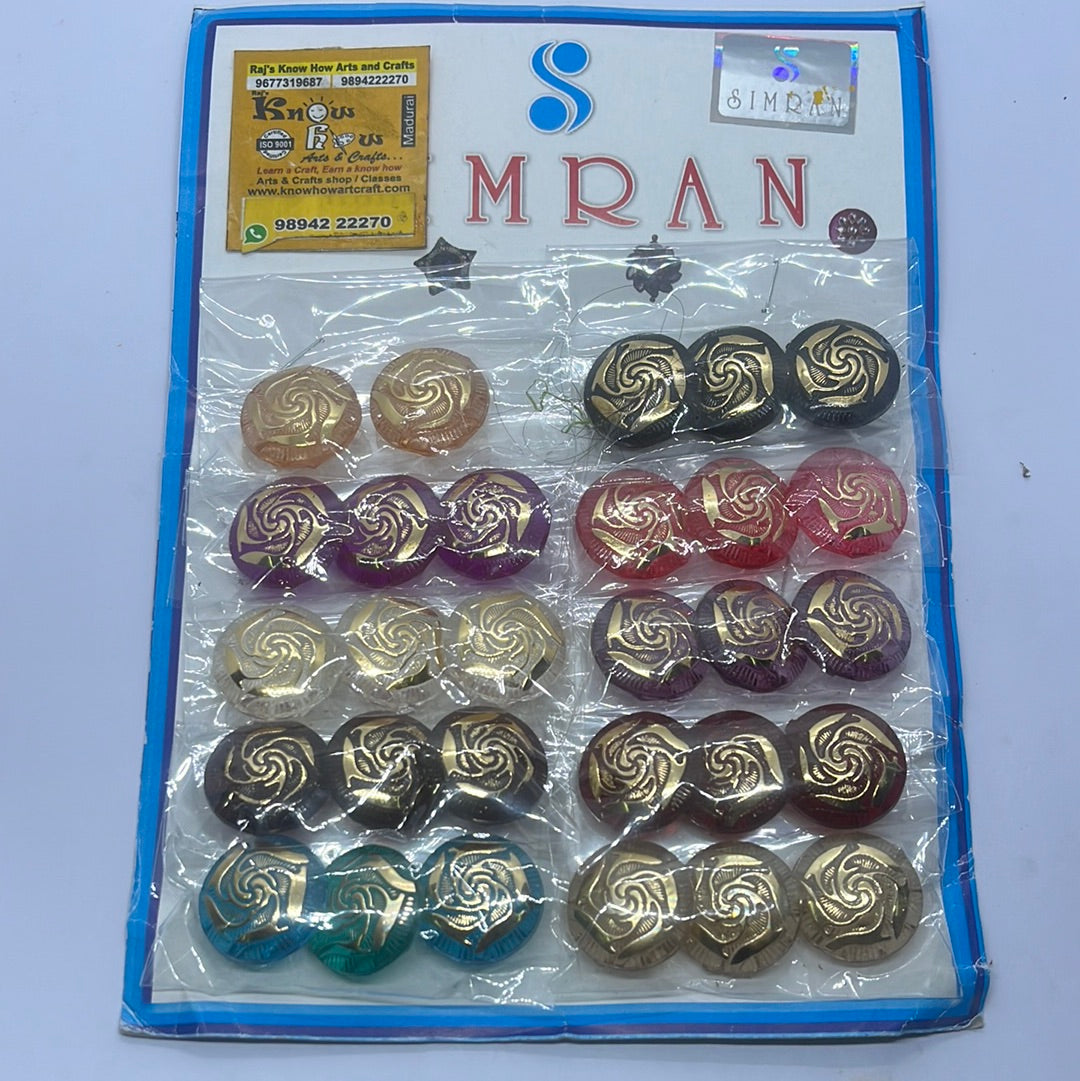 Fancy plastic button set – KnowHowArtCraft