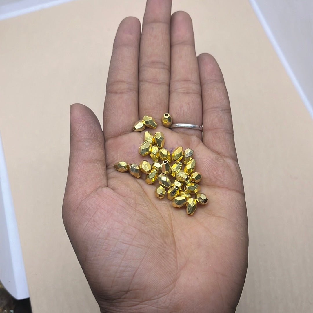 Flat gold Chakri beads-10g in a pack – KnowHowArtCraft
