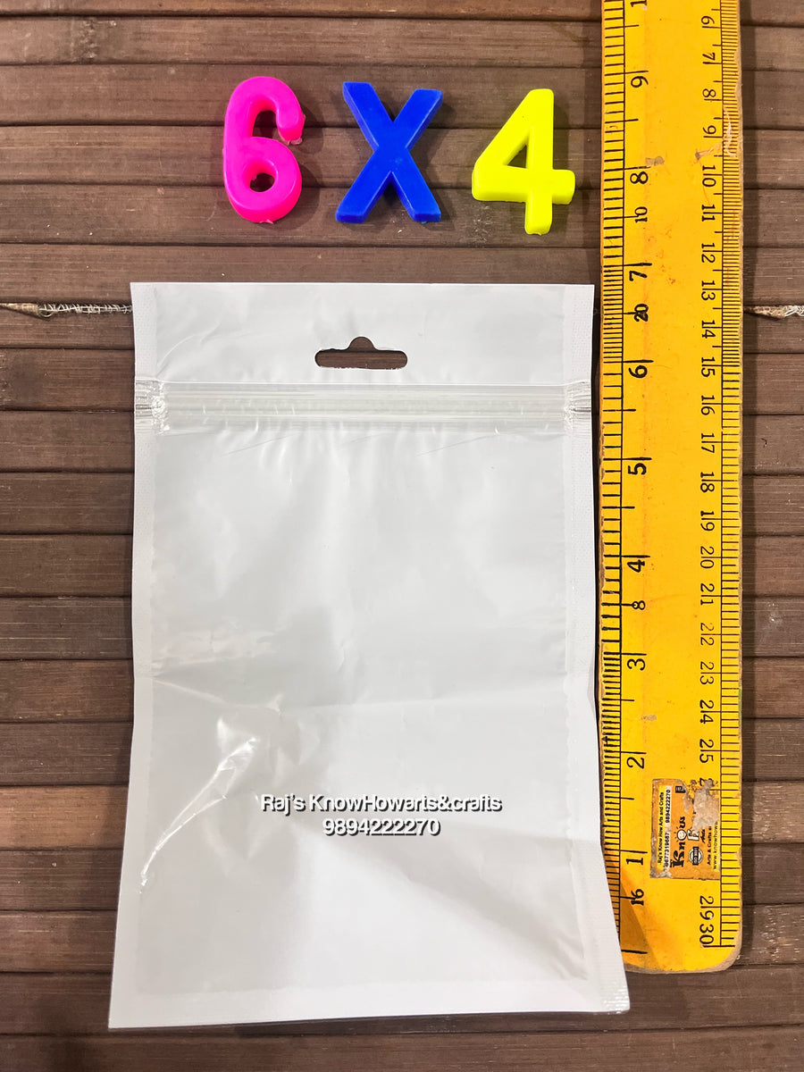 Plastic zip lock bag 6x4 inch - 8 pc – KnowHowArtCraft