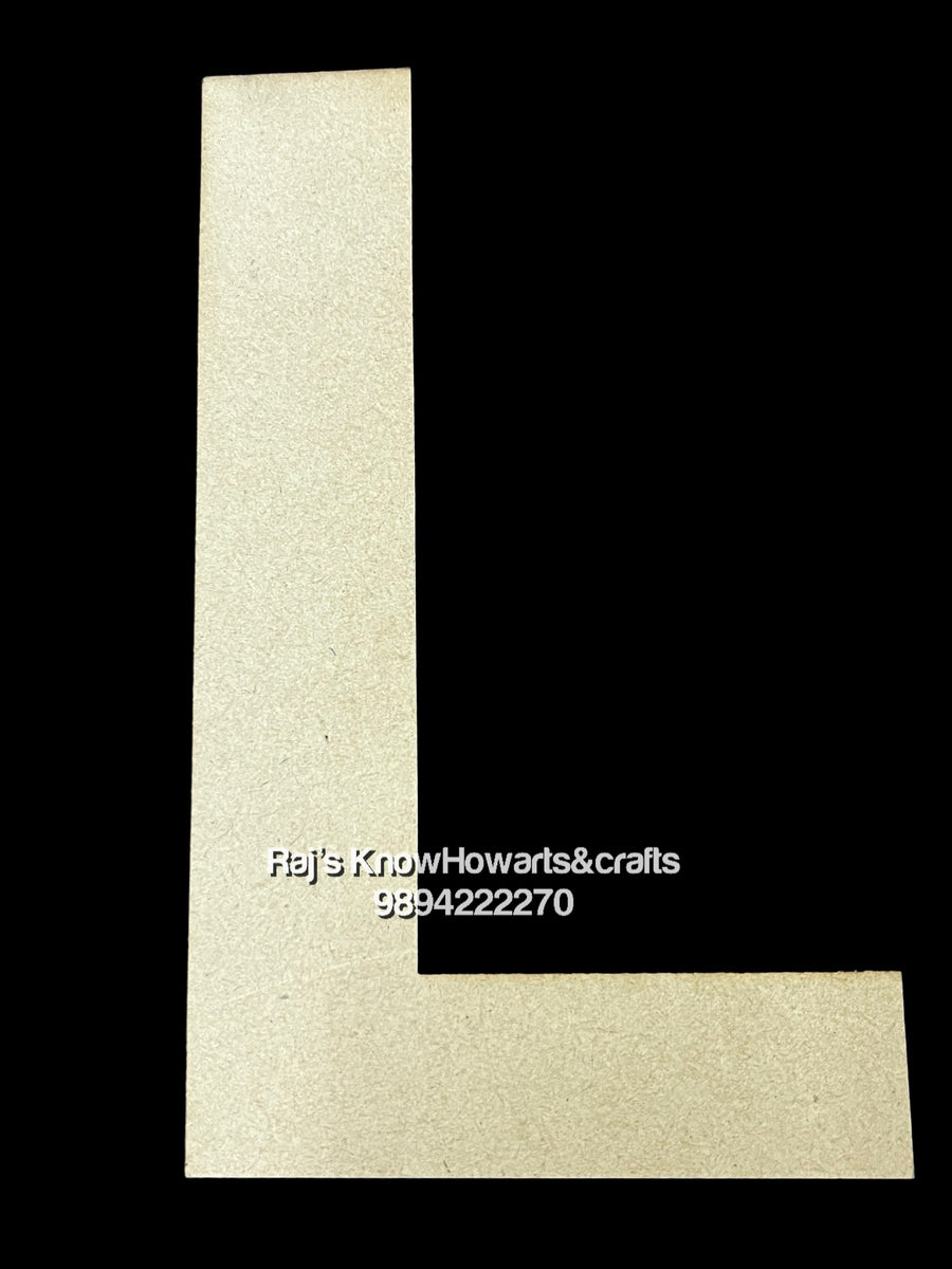L- 6 inch plain cutout alphabet – KnowHowArtCraft