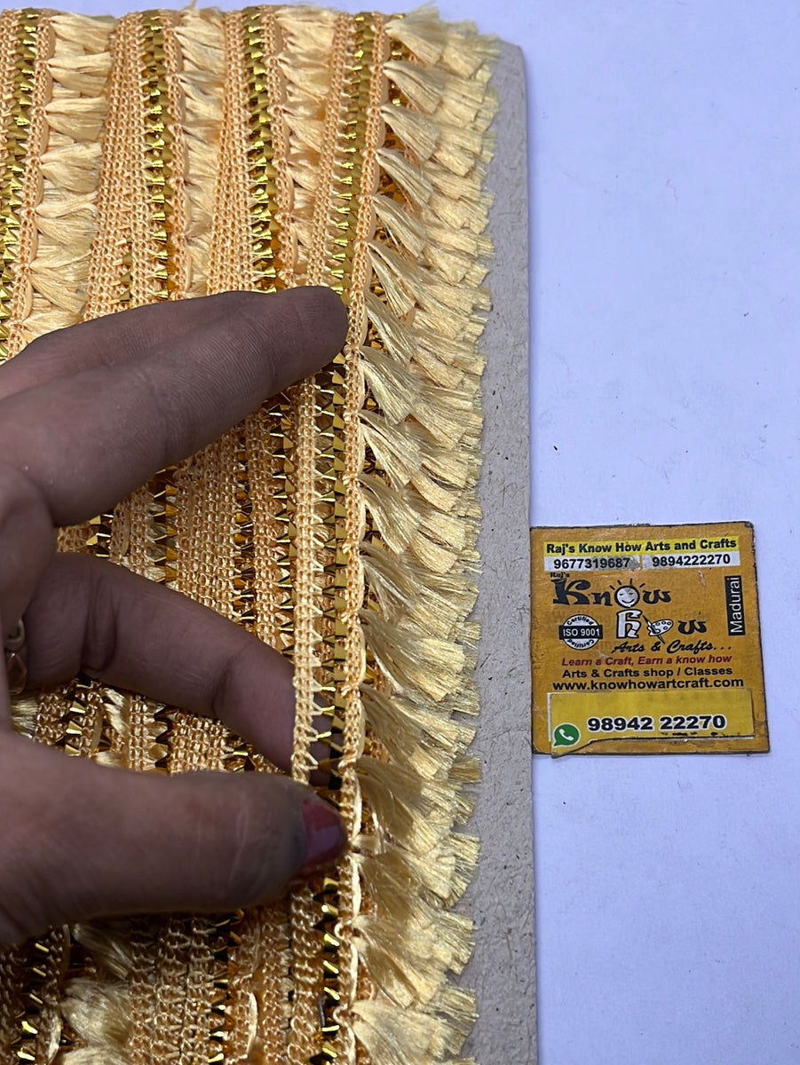 Yellow golden punch lace - 5 metre in a pack – KnowHowArtCraft