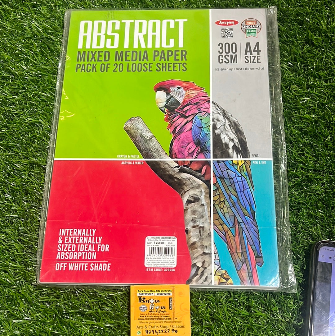 Abstract mixed media paper – KnowHowArtCraft