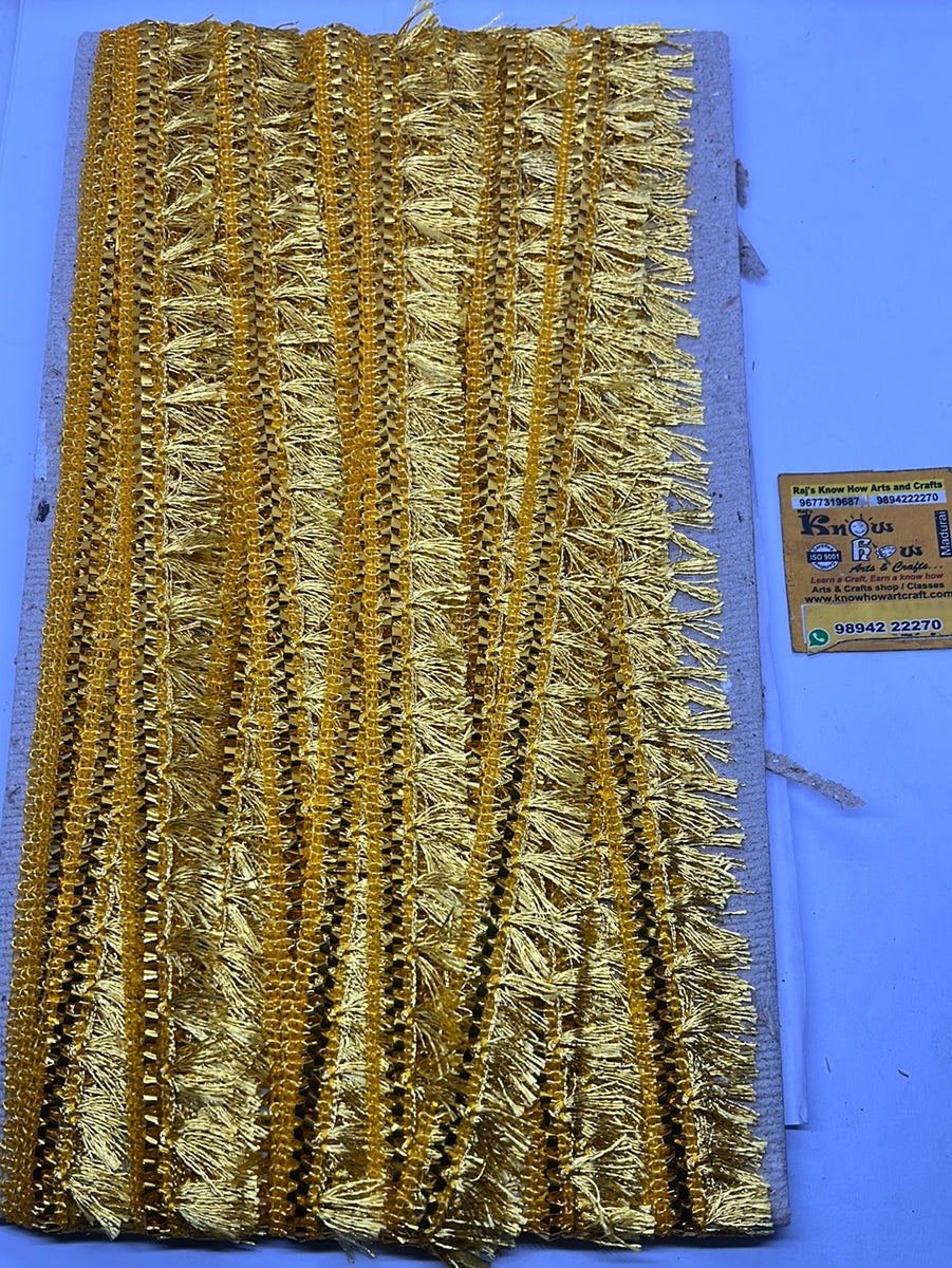 Bright golden punch lace - 1 meter in a pack – KnowHowArtCraft