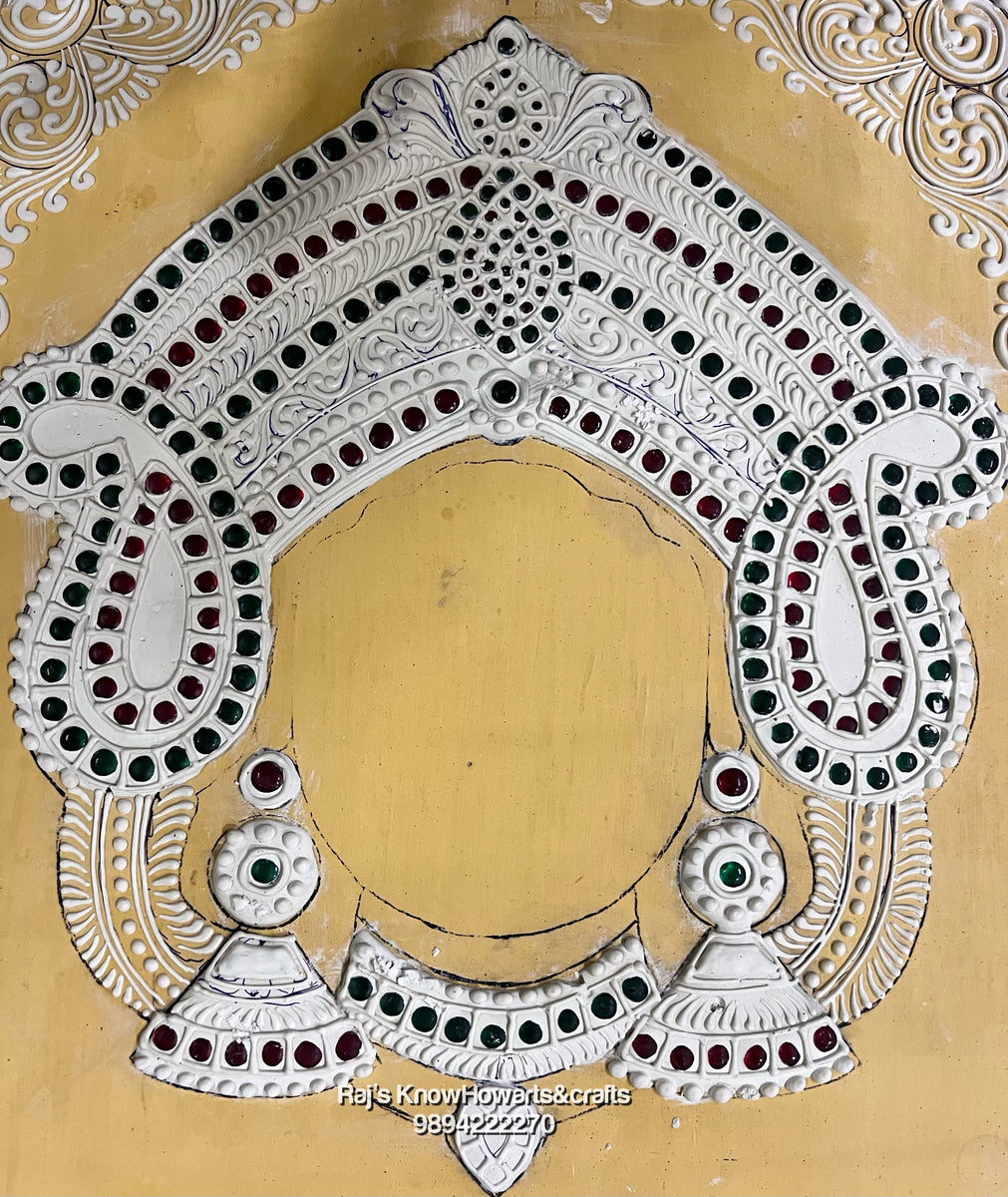 Calcutta Durga Face Semi finished muck board 10 x 12 -1 board ...