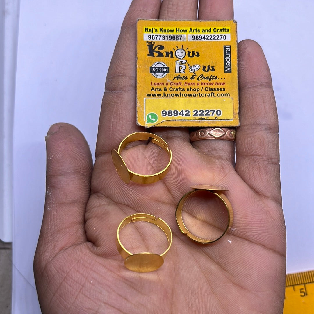 Gold Finger ring base 5pc in a pack – KnowHowArtCraft