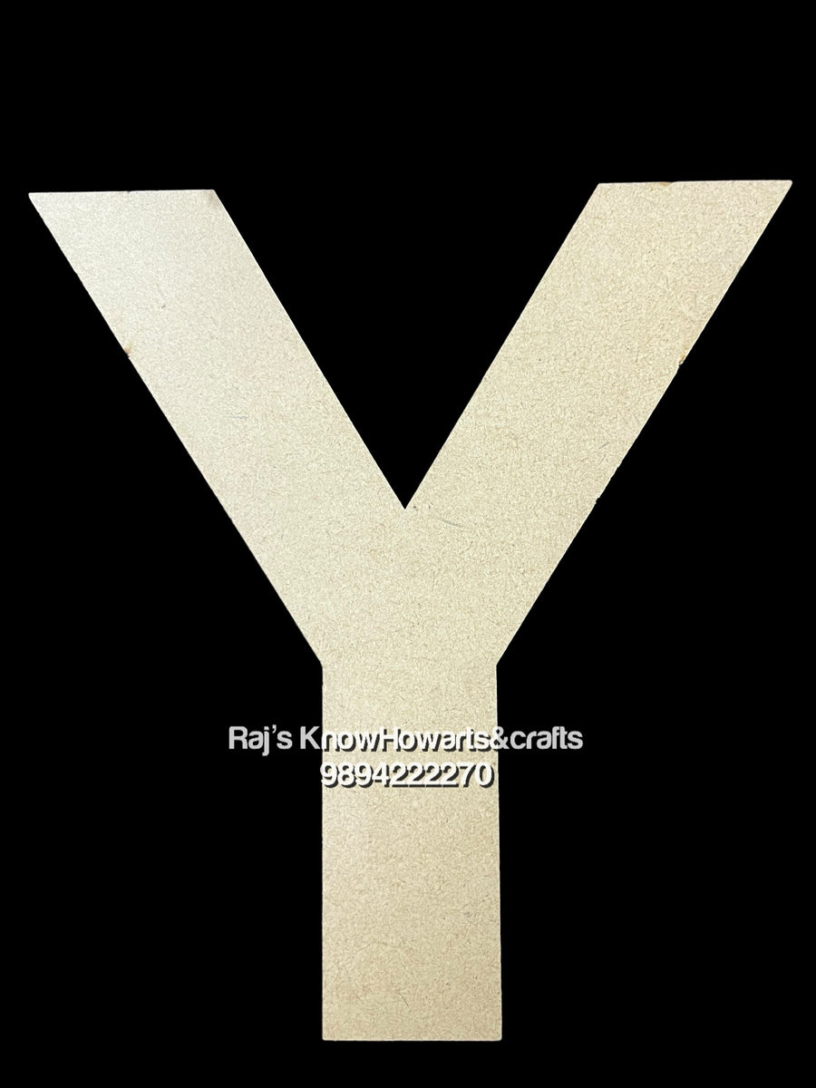 Y-6 inch plain cutout alphabet – KnowHowArtCraft