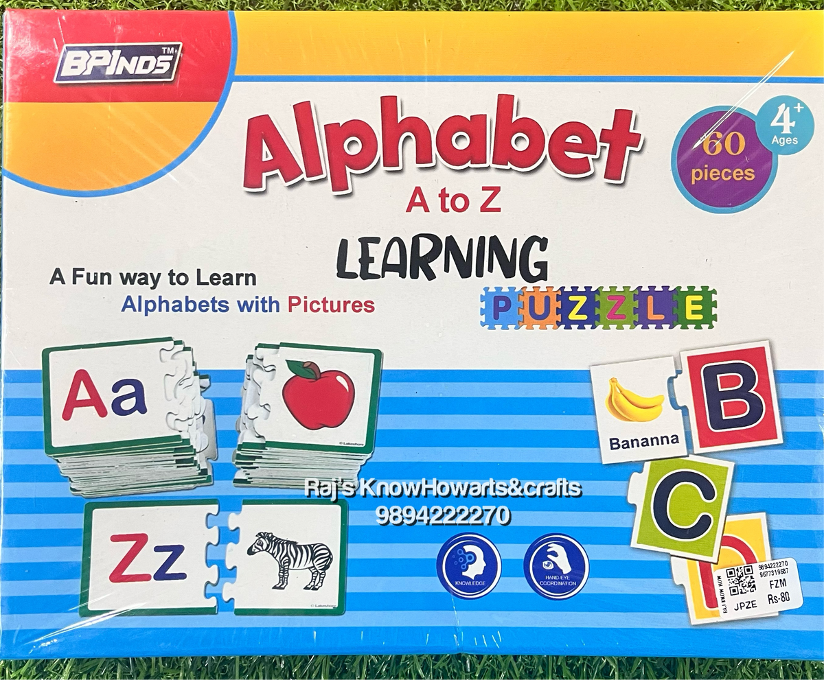 Alphabet A to Z Learning Puzzle – KnowHowArtCraft