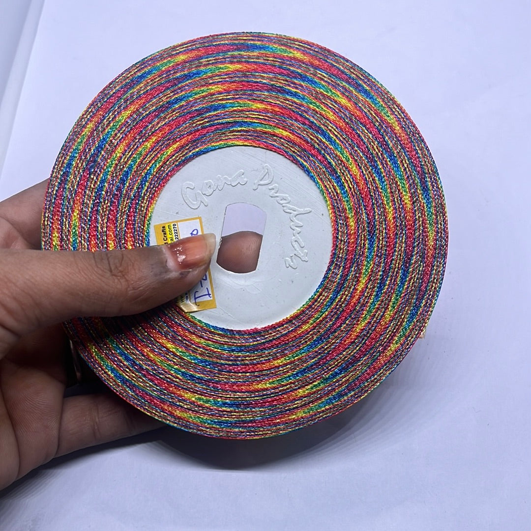 Satin multicolour ribbon – KnowHowArtCraft