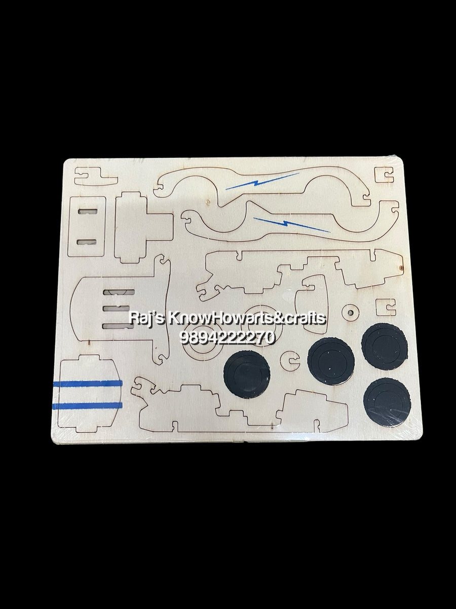 3D wood Simulation model Porsche craft ideas for kids – KnowHowArtCraft