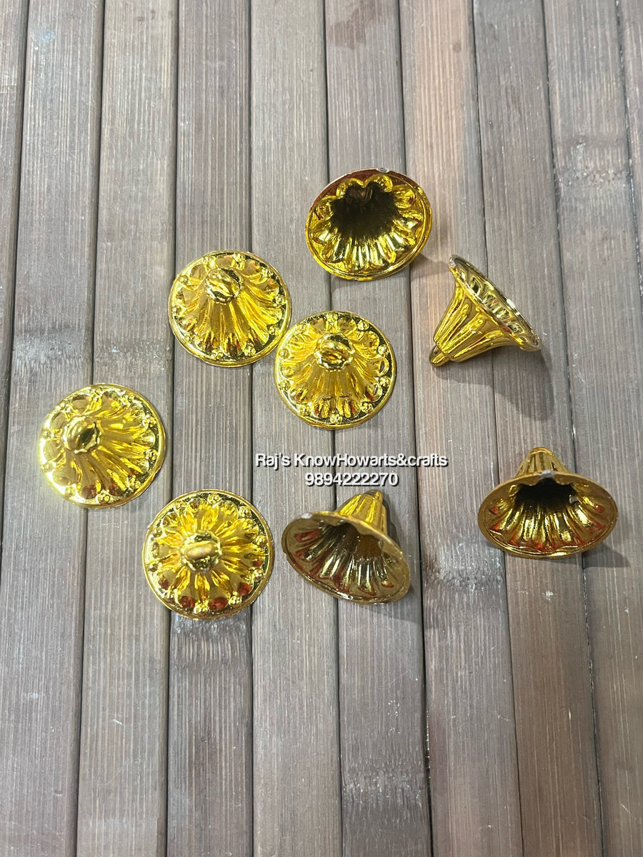 Flat gold Chakri beads-10g in a pack – KnowHowArtCraft